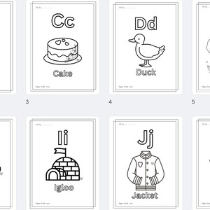 Alphabet Coloring Pages,preschool Activities, English Alphabet - Etsy