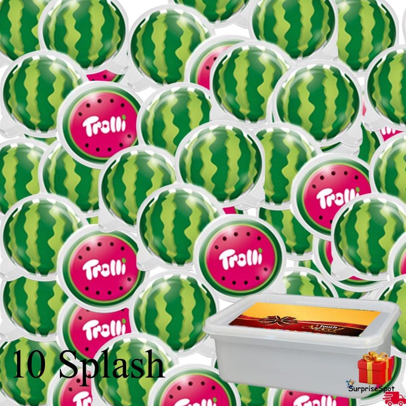 Trolli Watermelon Splash Tub, Refreshing Watermelon-flavored Gummies ...