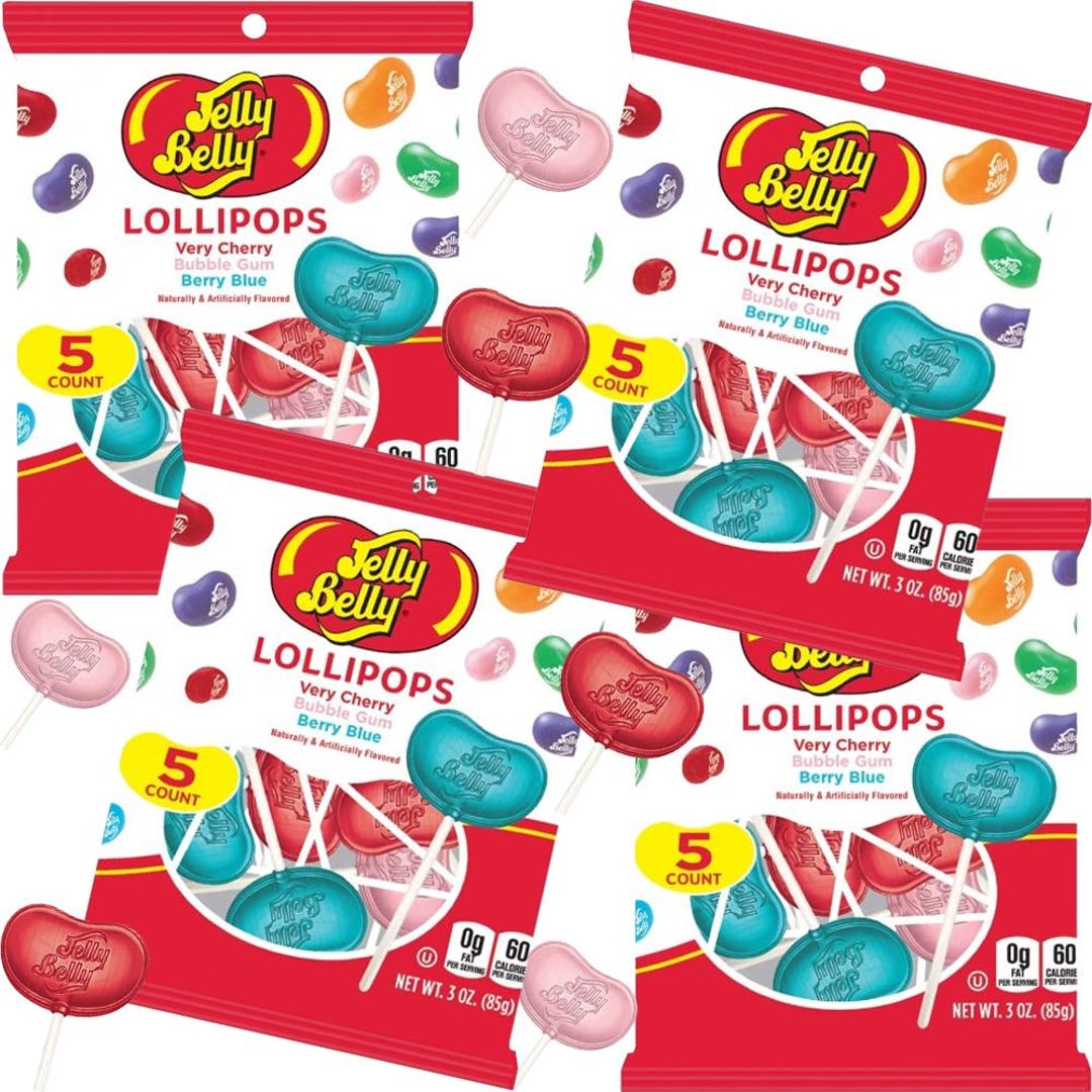 Jelly Belly Pops Peg Bag 85g, Colorful Gourmet Jelly Pops, Perfect for ...