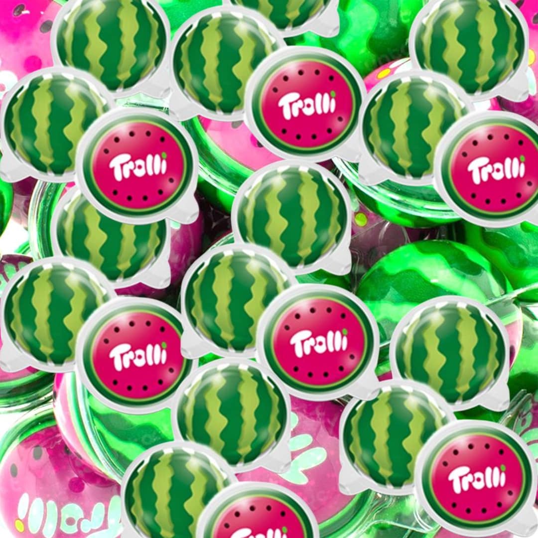 Trolli Watermelon Splash Tub, Refreshing Watermelon-flavored Gummies ...