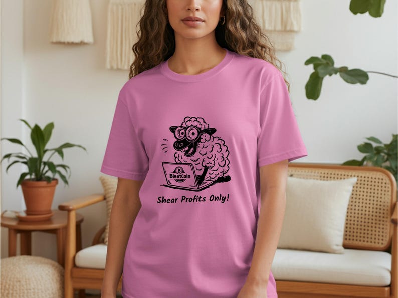 Bleatcoin Sheep T-shirt, Crypto Humor Tee, Shear Profits Only Gift ...