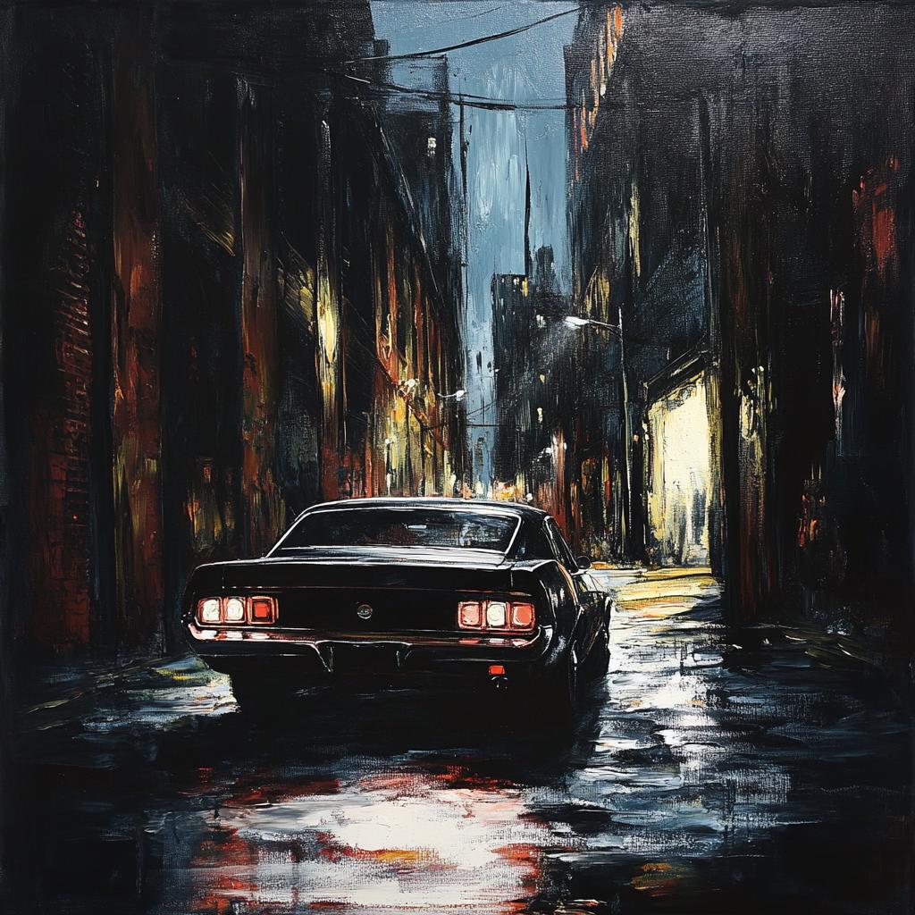 3x Muscle Car Art - Vintage Muscle Car Painting, Digital Download ...