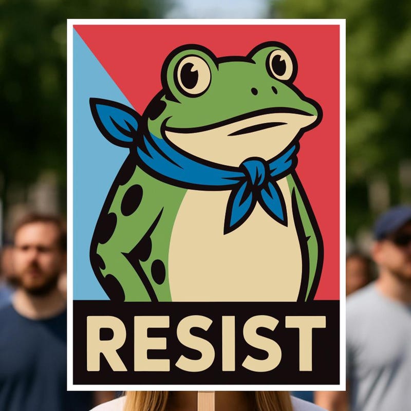 Frogs Resist Sign - Etsy UK