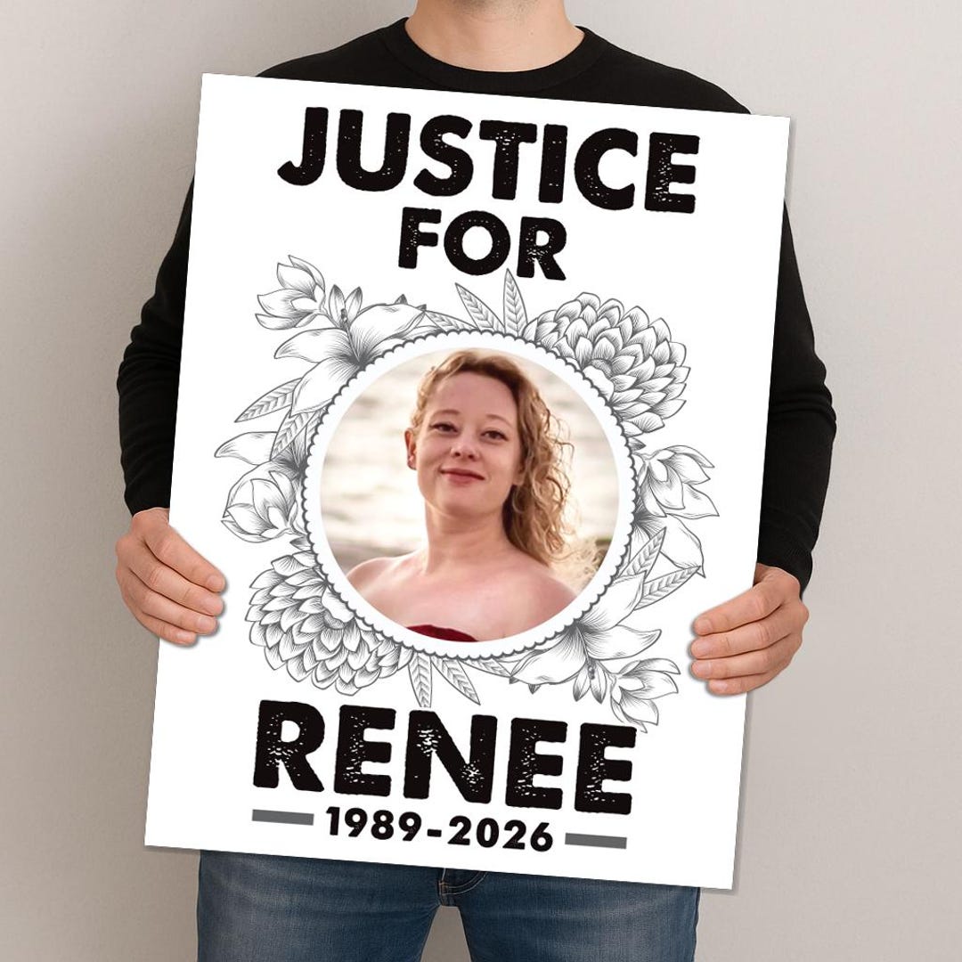 Justice for Renee Nicole Good Protest Sign, Activist Art (digital ...