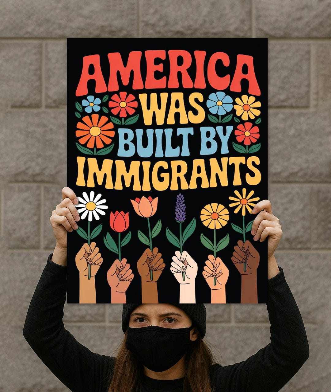 Immigrant Rights Protest Sign, Social Justice Poster (digital Download ...