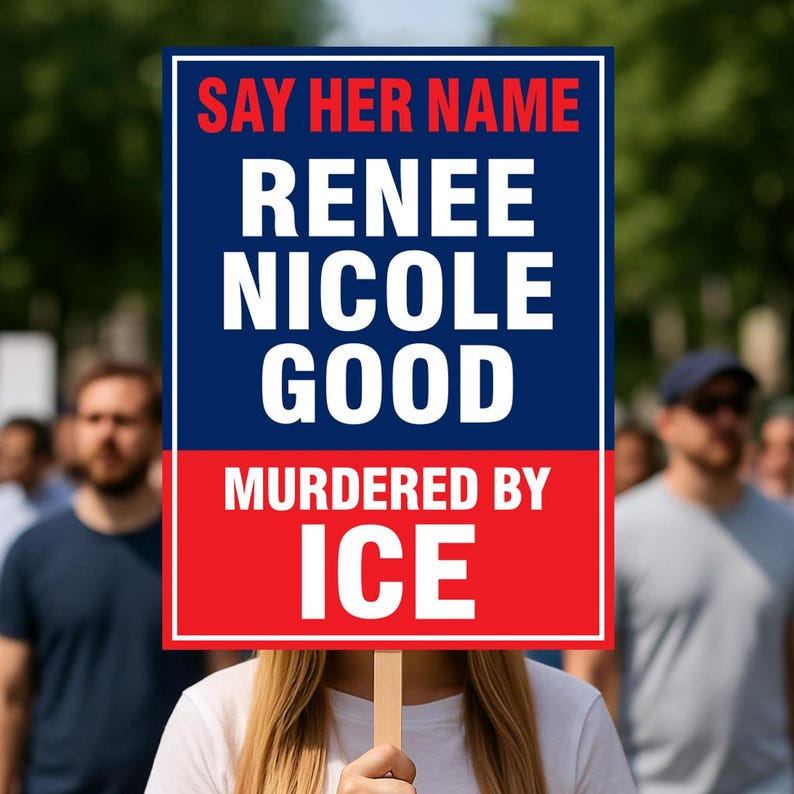 Say Her Name Renee Nicole Good Protest Sign, Justice for Renee Poster ...