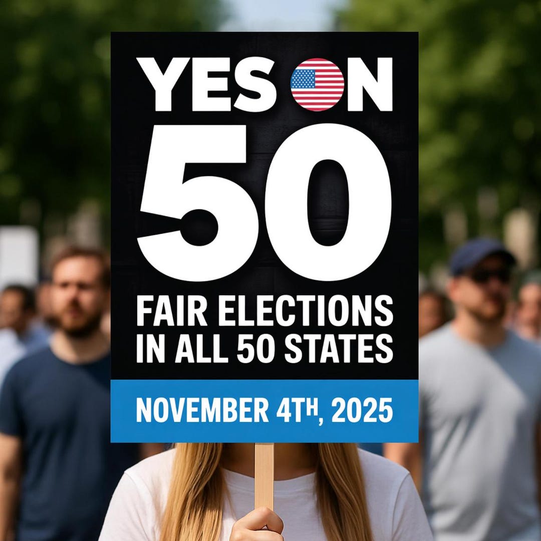 Yes on 50 Protest Sign: California Prop Political Poster, (digital ...