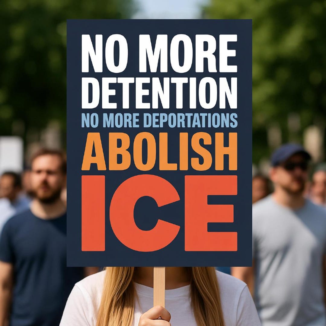 Abolish ICE Protest Sign: Immigration Rights Poster (digital Download ...