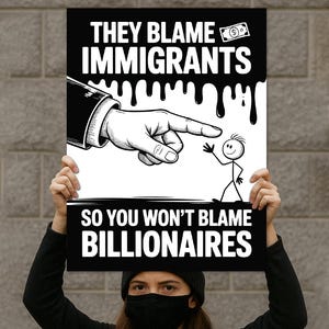 Anti-ice Protest Sign: Immigrant Rights, No Kings (digital Download, 18 ...