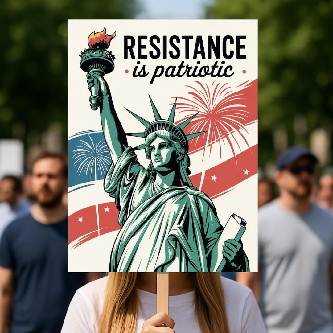 Pro-democracy Anti-fascist Protest Sign: No Kings Anti Trump Printable ...