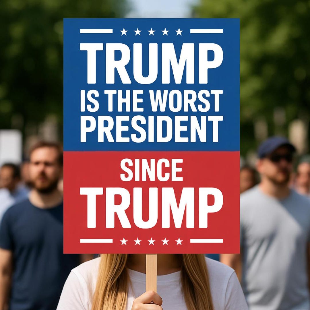 Anti-trump Protest Sign: Printable Poster, Anti-maga, Defend Democracy ...
