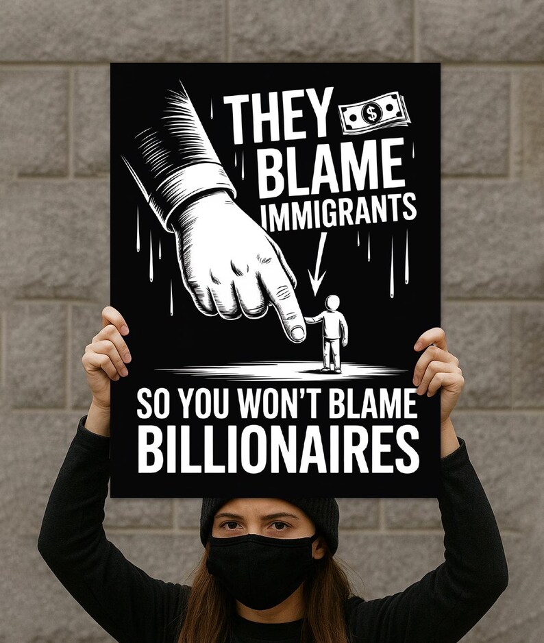 Anti-ice Protest Sign: No Kings in America - Leftist Political Poster ...