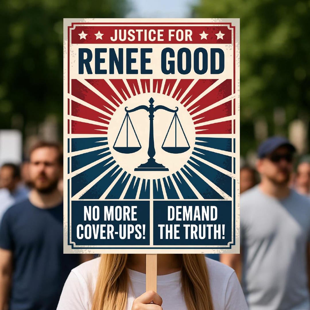 Justice for Renee Good Protest Sign, Anti-ice Printable (digital ...