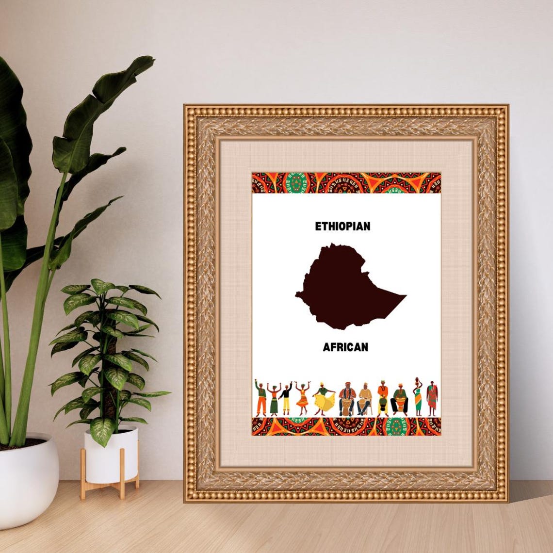 Ethiopian & African Wall Art, Minimalist Ethiopia Map Poster - Etsy