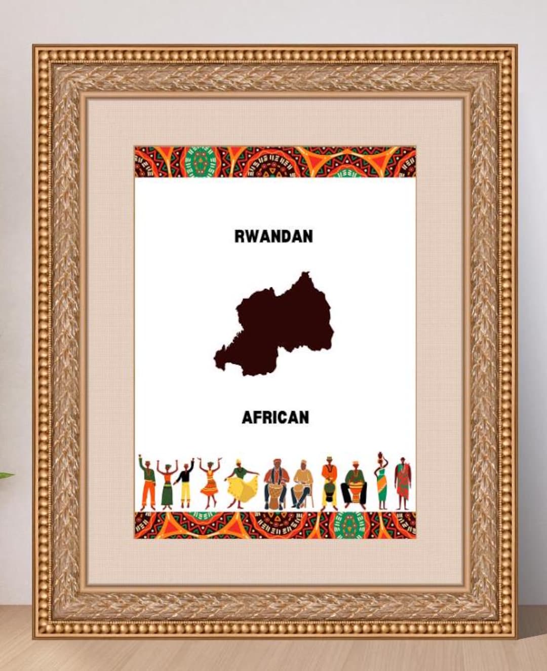 Rwandan & African Wall Art, Minimalist Rwanda Map Poster - Etsy