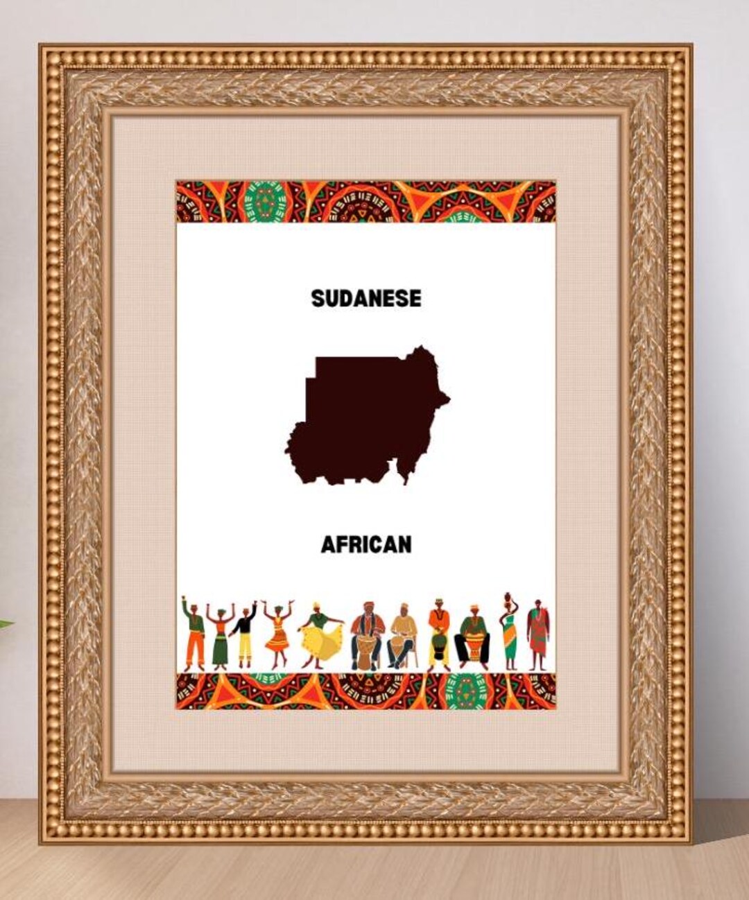 Sudanese & African Wall Art, Minimalist Sudan Map Poster - Etsy