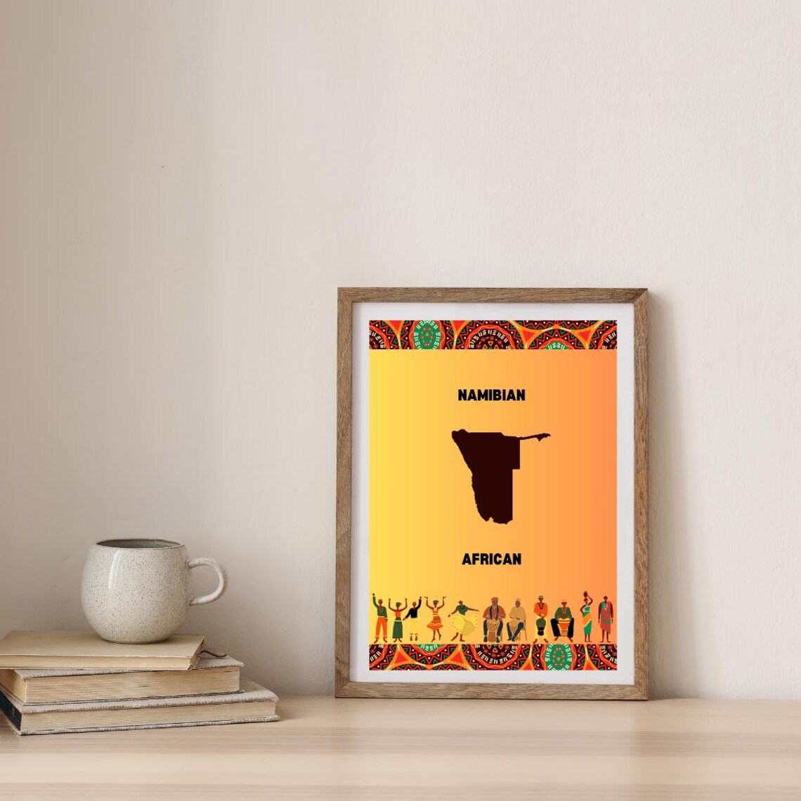Namibian & African Wall Art, Minimalist Namibia Map Poster - Etsy
