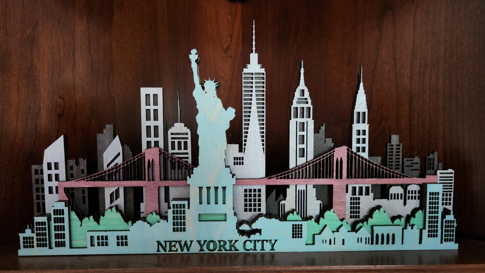 Multilayer Wall Art, New York City Skyline Laser Cut, Unique ...