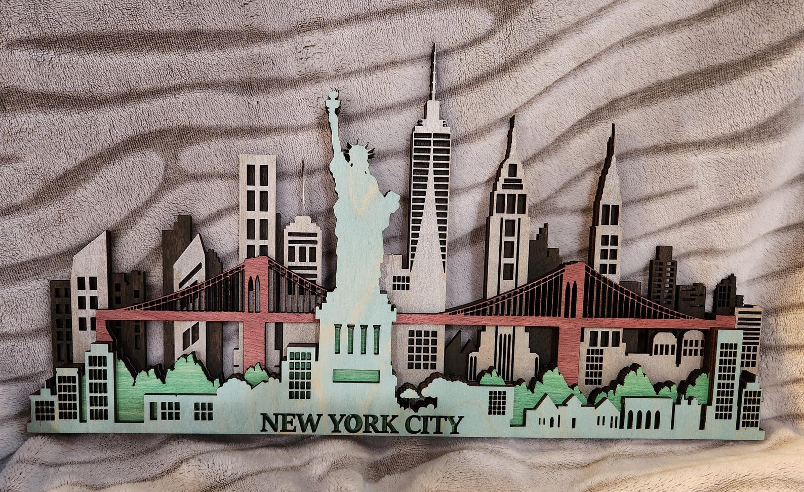 Multilayer Wall Art, New York City Skyline Laser Cut, Unique ...