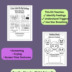 Calm Corner Kit Printable | Anger Management & Big Feelings Workbook ...