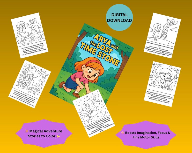 Bundle of 2 Printable Story & Coloring Books for Kids | Ozzy’s ...