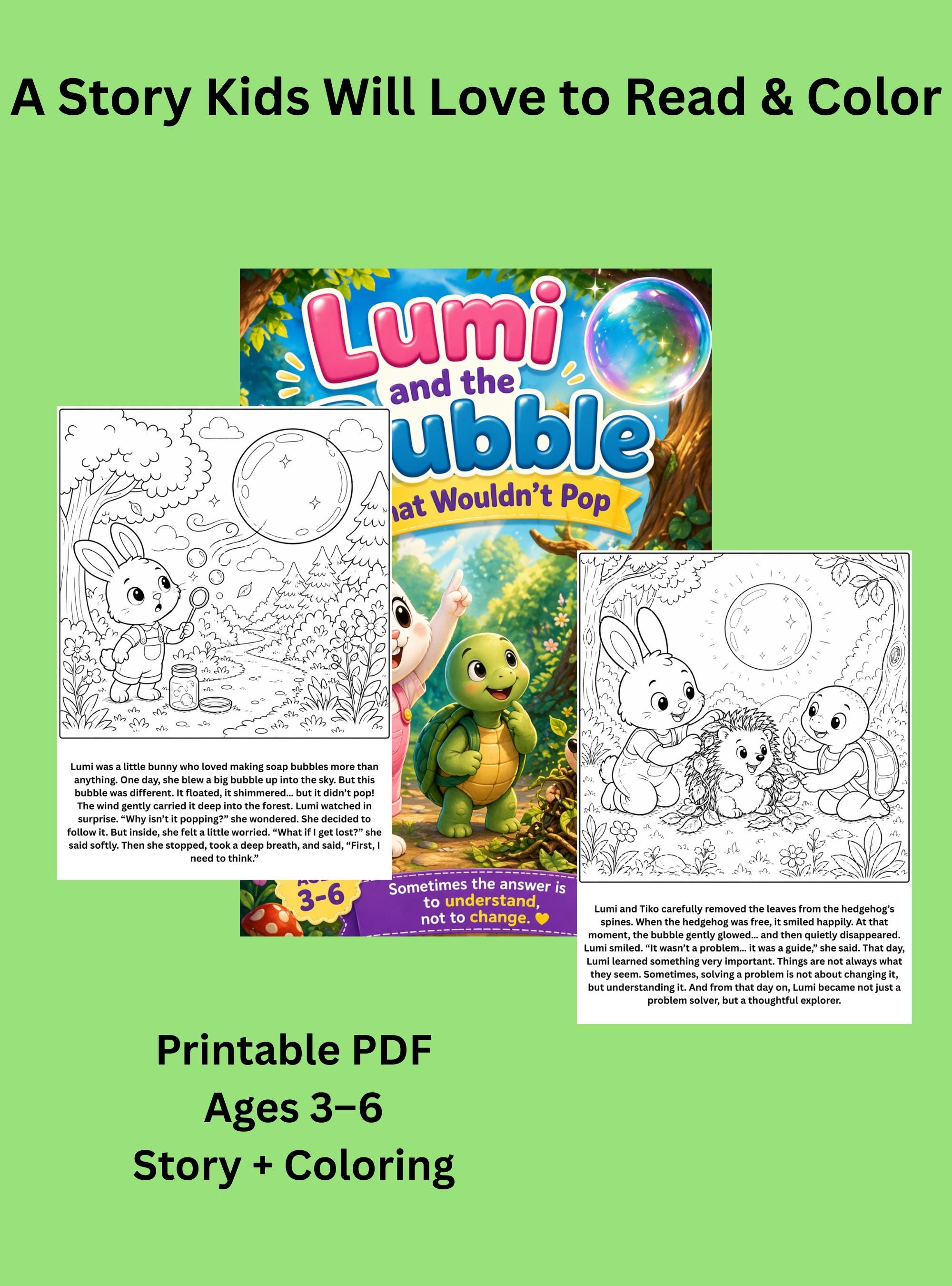 Printable Story and Coloring Book for Kids Ages 3-6 | SEL Problem ...