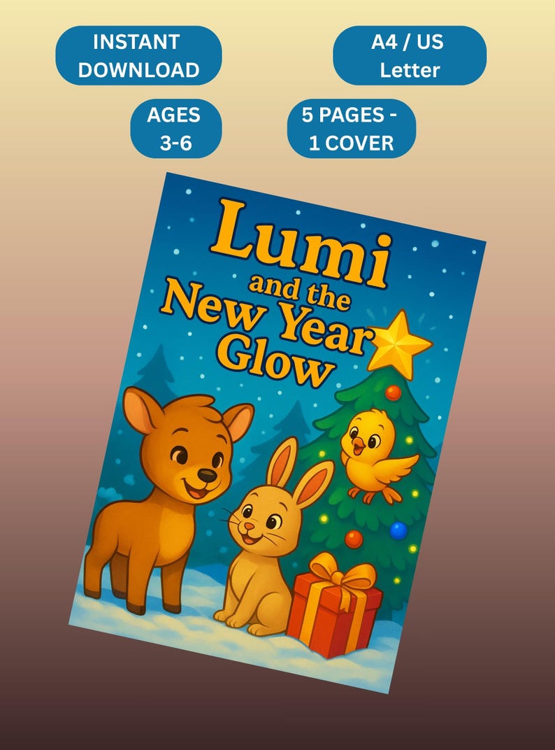 Lumi and the New Year Glow • New Year Story + Coloring Pages for Kids ...