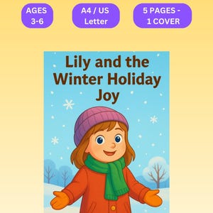 Winter Story & Coloring Book for Kids, Preschool Printable PDF, Ages 3 ...