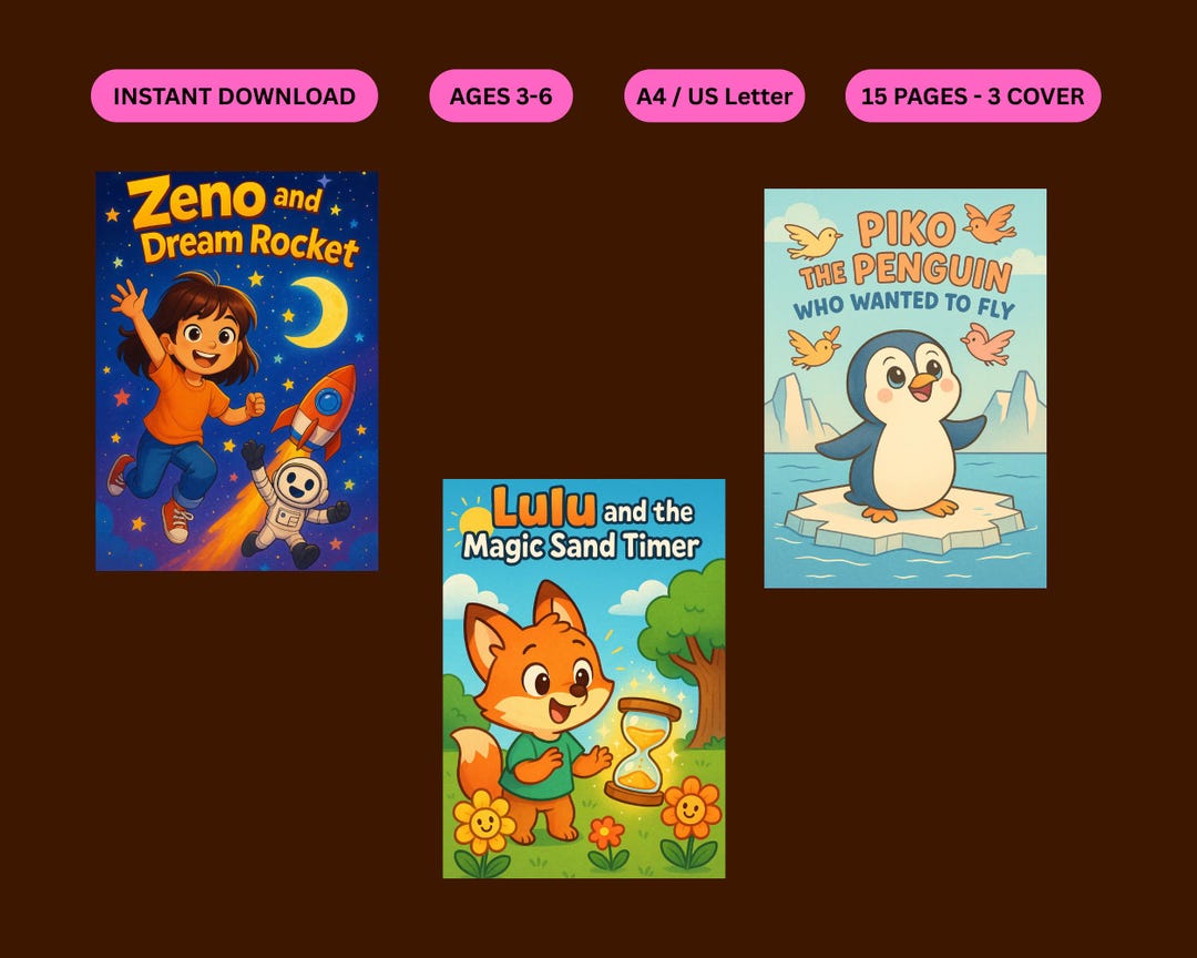 Preschool SEL Story Bundle, Printable Kids PDF, Screen-free Activities ...