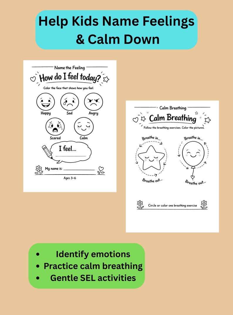 Calming Toolkit for Kids | Calm Down Activities | SEL Worksheets ...