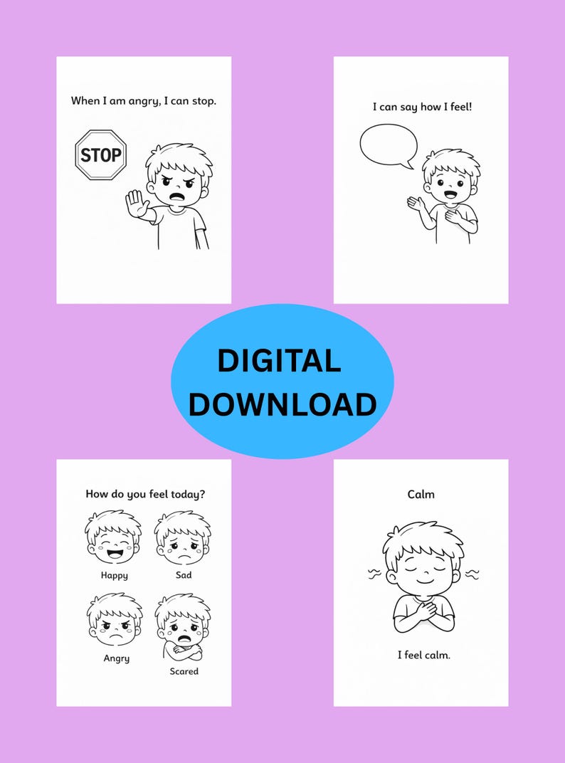 My Feelings Workbook for Kids Ages 3–6 | Social Emotional Learning SEL ...