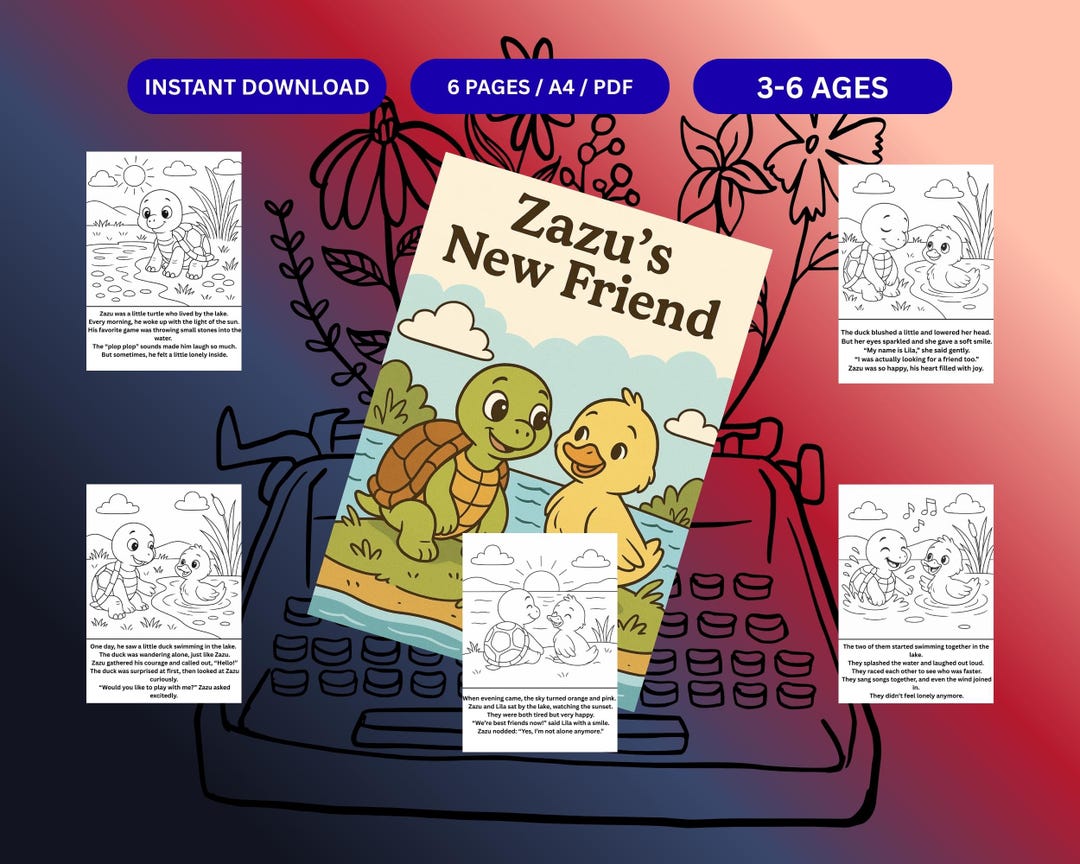 Kids Friendship Story (PDF) | Zazu’s New Friend Digital Children's Book ...