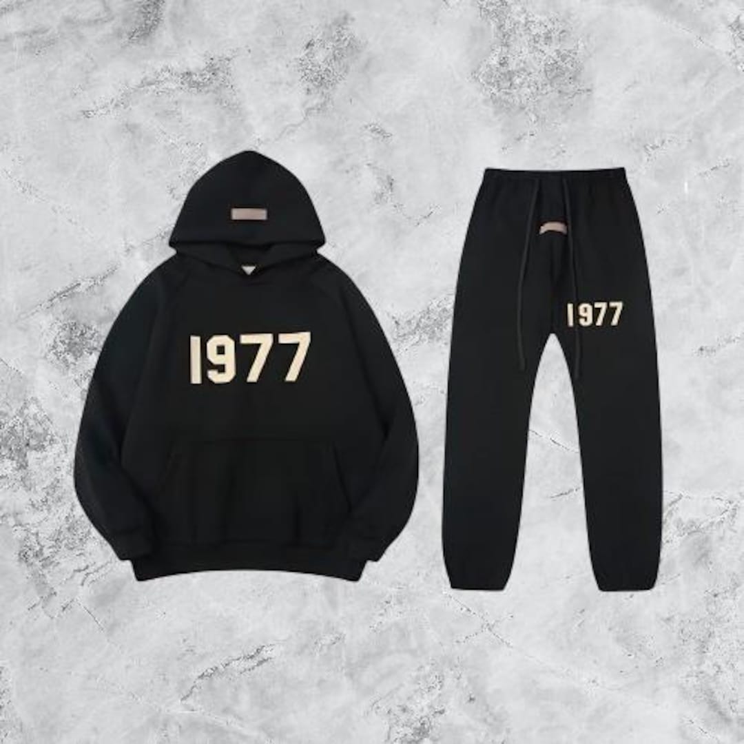 Unisex Fear of God Essentials 1977 Tracksuit – Cotton Fleece Hoodie and ...