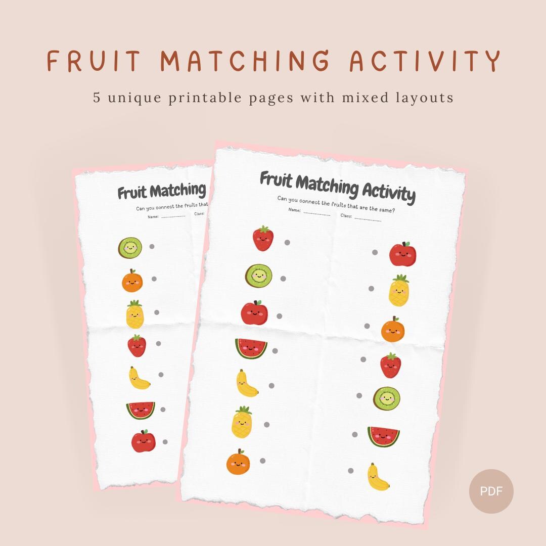 Fruit Matching Activity Printable | Early Years Matching Worksheets ...
