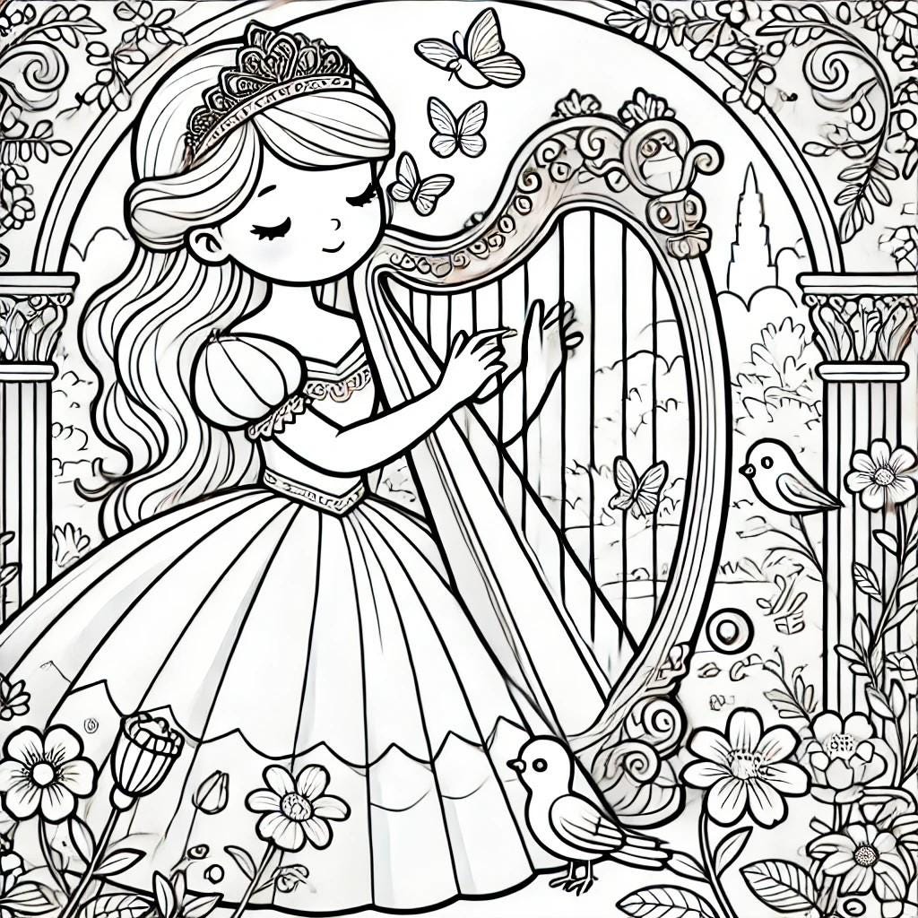 Magical Princess & Animal Friends Coloring Book – Fun Printable for ...