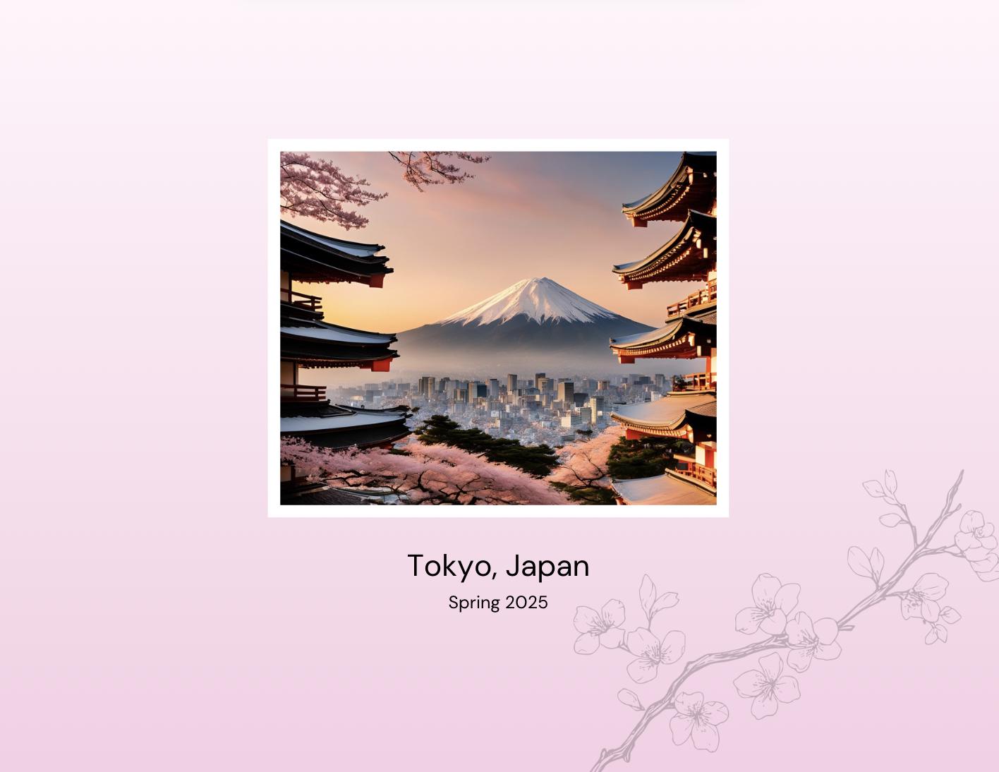 Japan Travel Photobook Cover Template | Editable Canva Design | Instant ...