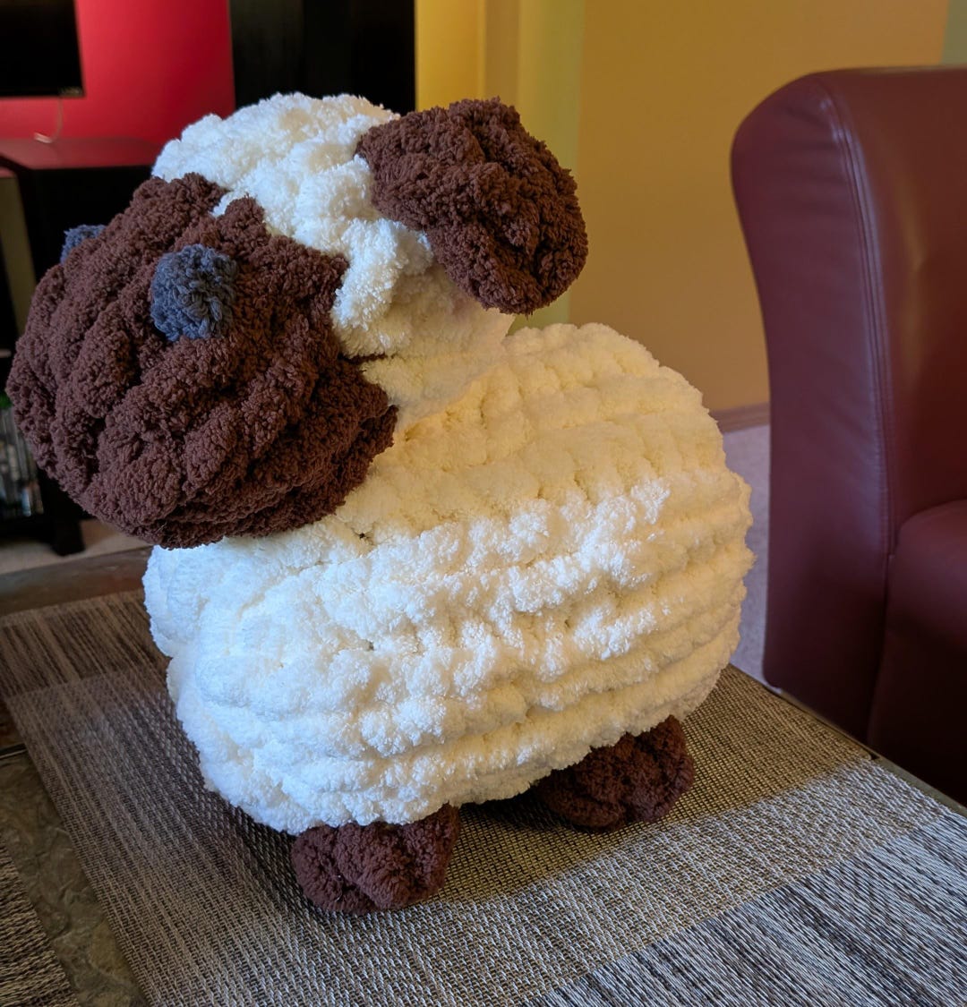 Joy-the Handmade Plush Sheep | Chunky Yarn Stuffy | Faith-filled Gift ...