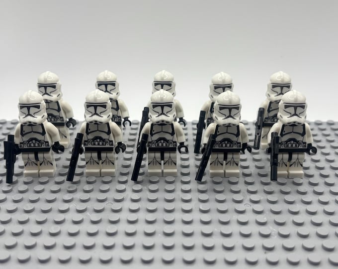 10x Phase 2 Clone Troopers, Custom Made Lego, Custom Prints, Lego Clone ...