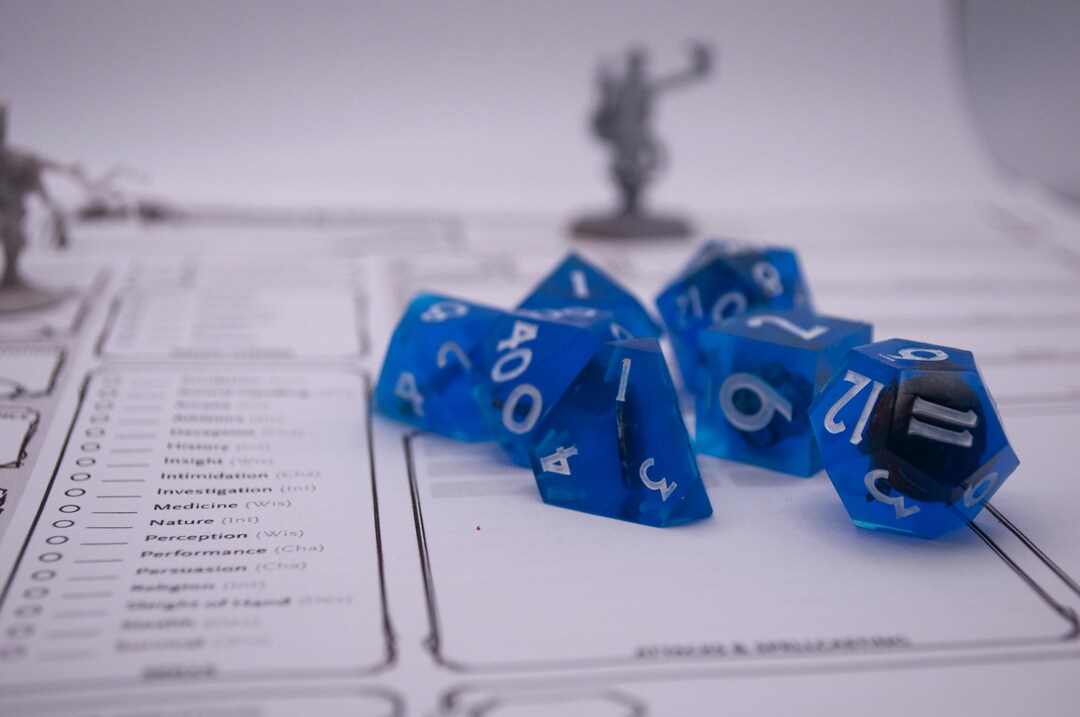 Deep Blue Polyhedrooze Dice: Slime Themed Dice - Etsy