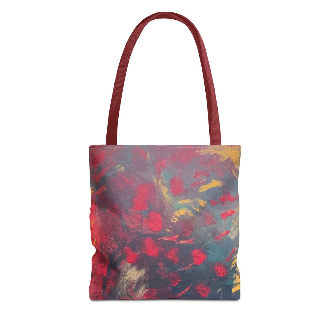 Artistic Tote Bag, Abstract Art Carryall, Colorful Shopping Bag ...