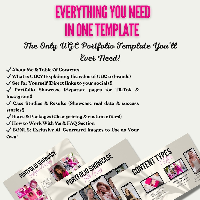 The Ultimate UGC Content Creator Portfolio Template L Fully Editable in ...