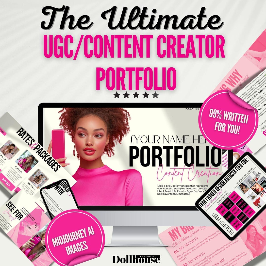 The Ultimate UGC Content Creator Portfolio Template L Fully Editable in ...