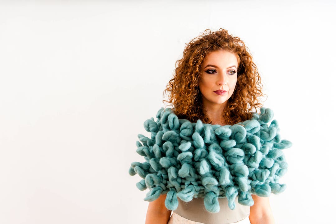 Winter Wedding Bride Shawl Shrug Loopy Body Snood - Etsy