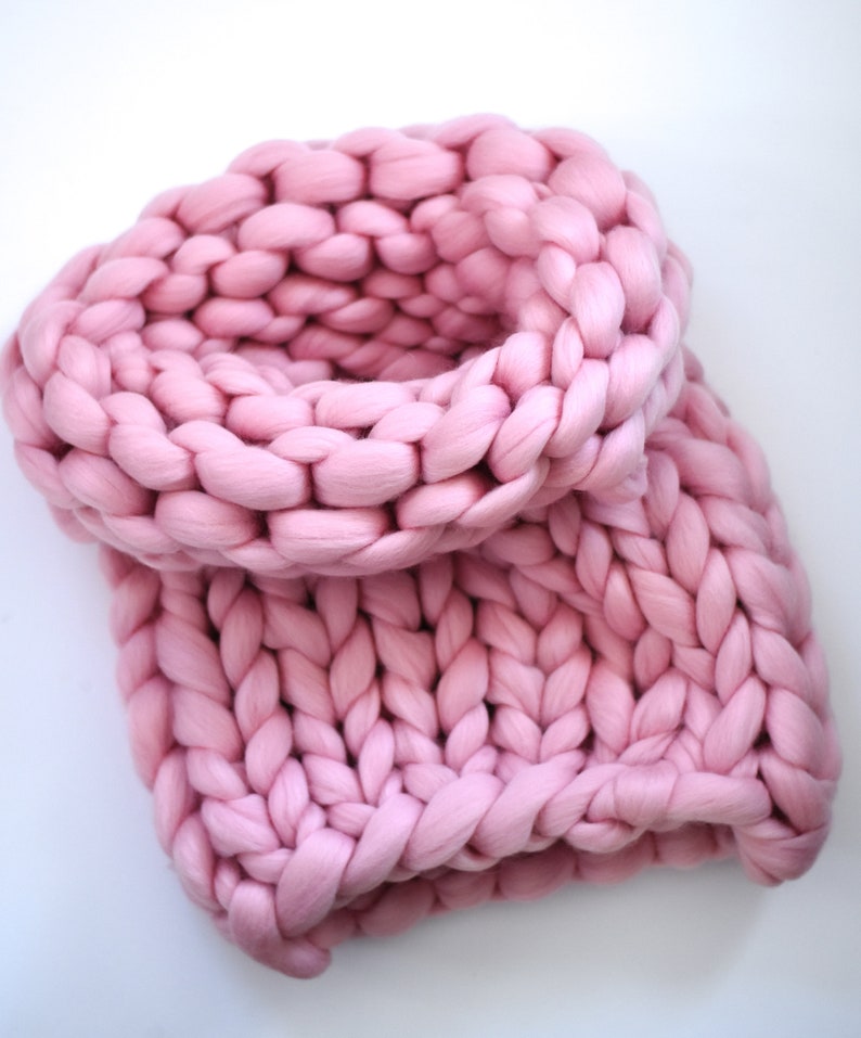 Pink Knit Scarf and Hat. Luxury Chunky Snood Infinity - Etsy UK