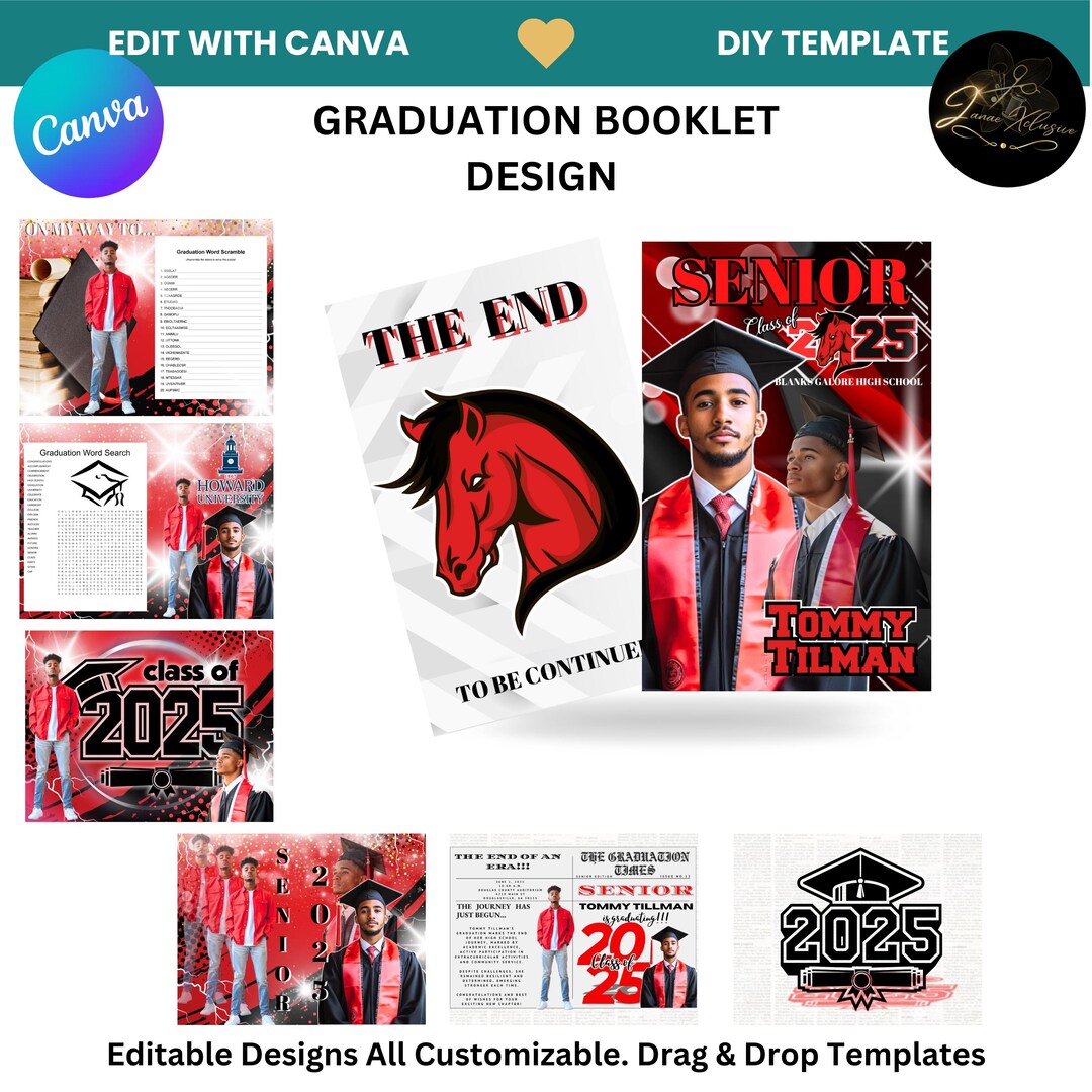 2025 Graduation Newspaper & Booklet Template Bundle: Senior Magazine ...