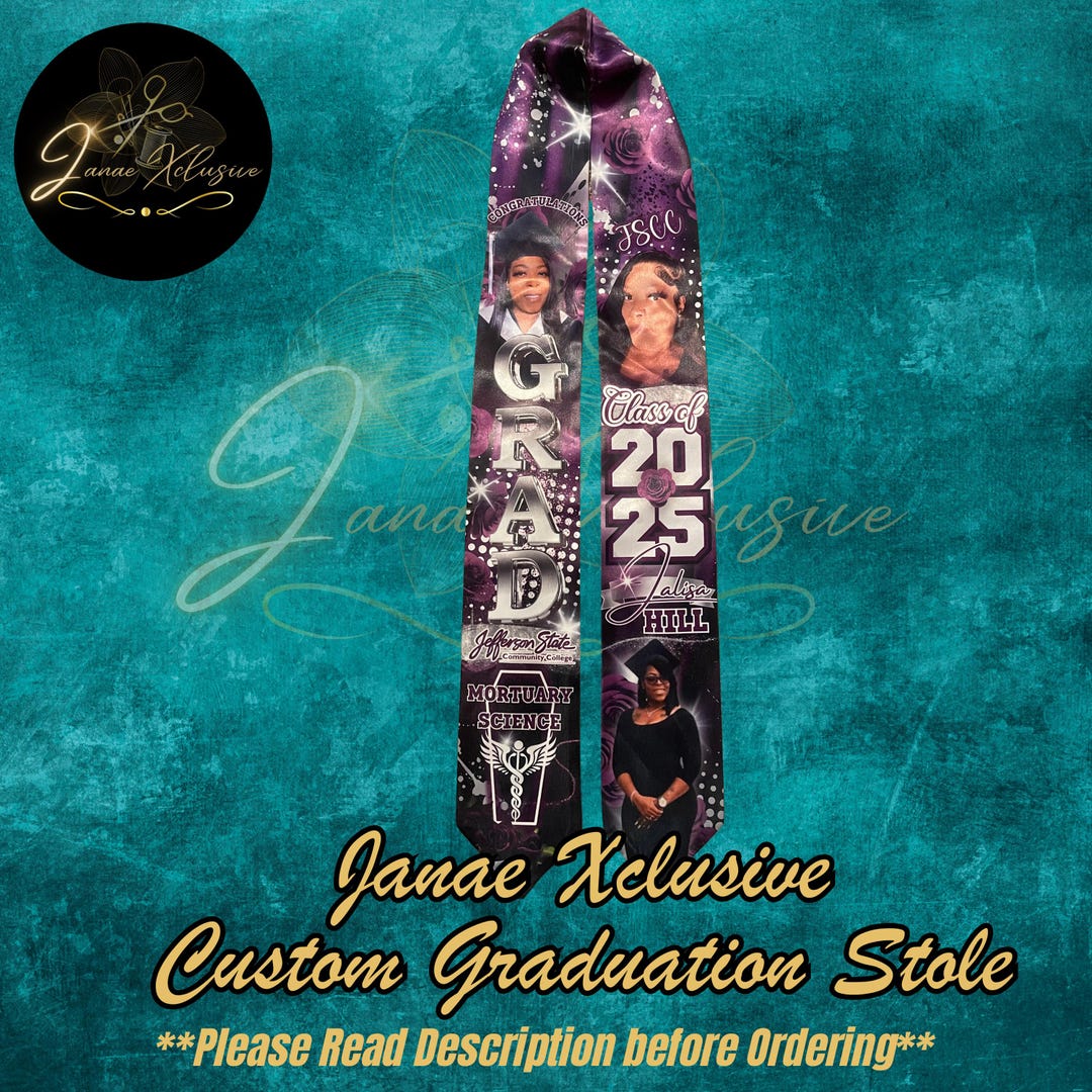 Custom Made Graduation Stole: Personalized Satin Sash, Keepsake - Etsy