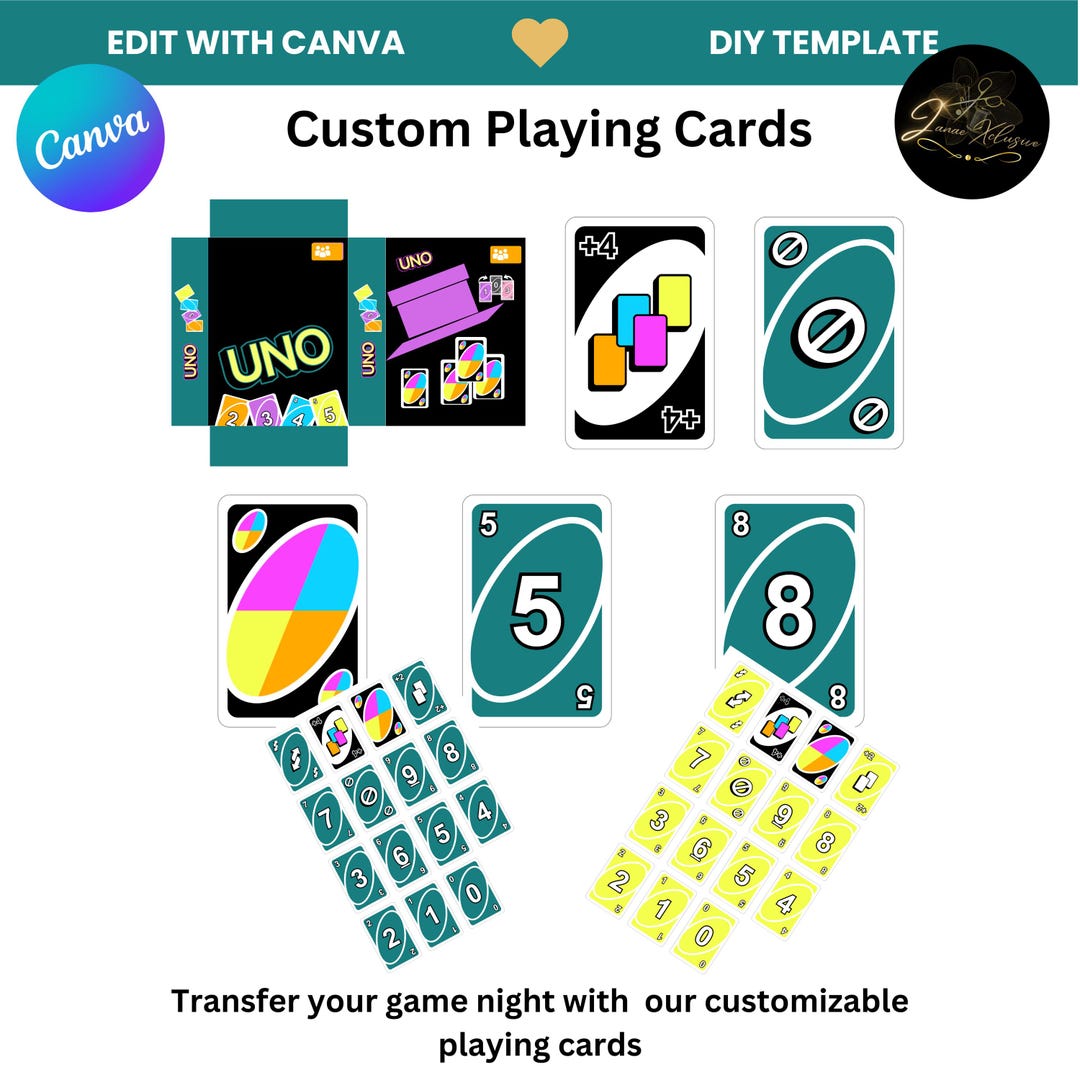 Custom UNO Cards, Editable Game Card, Unique Family Party Favors, Party ...