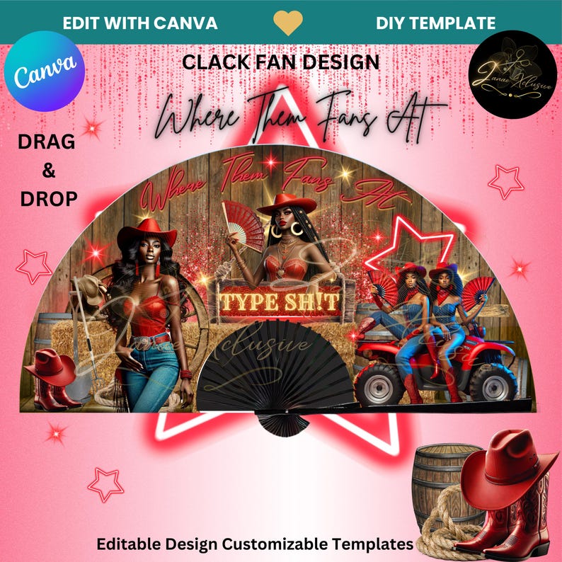 Clack Hand Fan Template (where Them Fans AT)| Line Dancing| Kntry ...