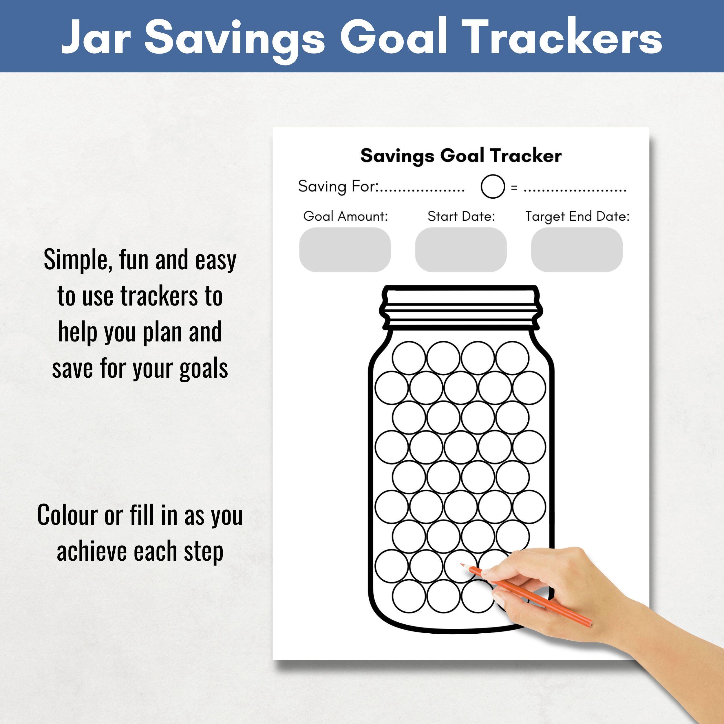 Printable Mason Jar Savings Tracker Challenge | Minimalist | Digital ...