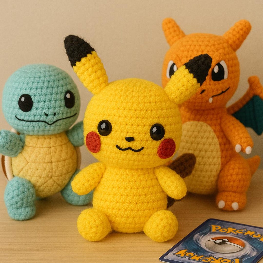 Beginner Friendly Crochet Pikachu Plush Pattern, Amigurumi Pokémon Toy ...